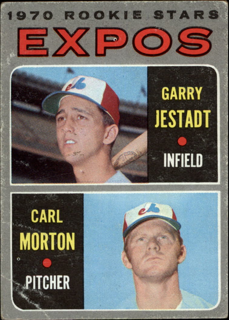 1970 Topps #109 Rookie Stars/Garry Jestadt RC/Carl Morton - VG