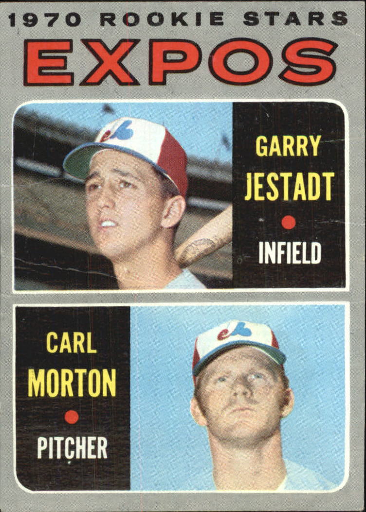 1970 Topps #109 Rookie Stars/Garry Jestadt RC/Carl Morton - GOOD