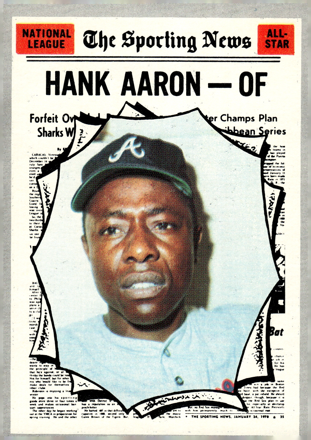 1970 Topps #462 Hank Aaron AS - NM