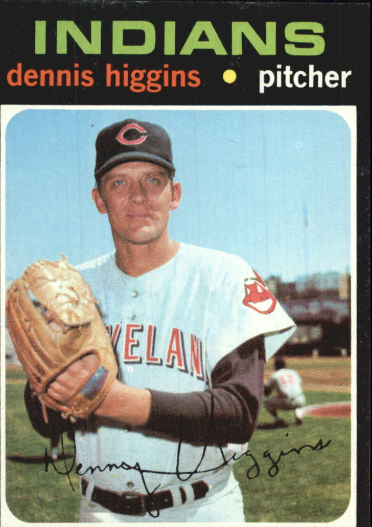 1971 Topps #479 Dennis Higgins - EX - Burbank Sportscards | Beckett ...