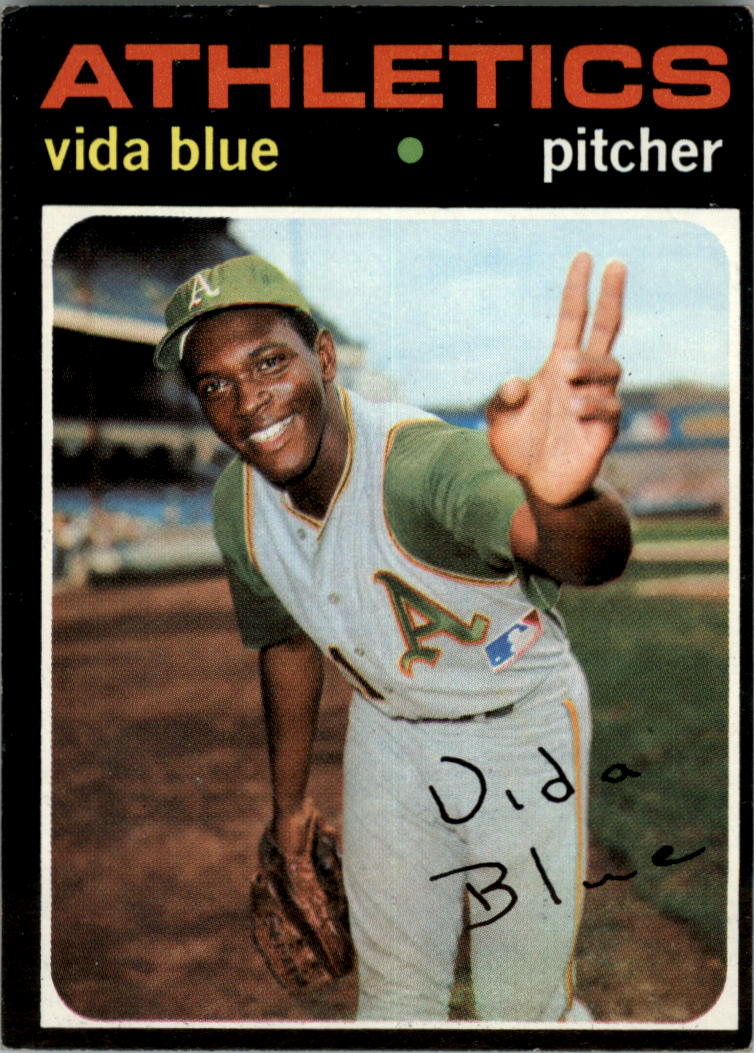 1971 Topps #544 Vida Blue - EX