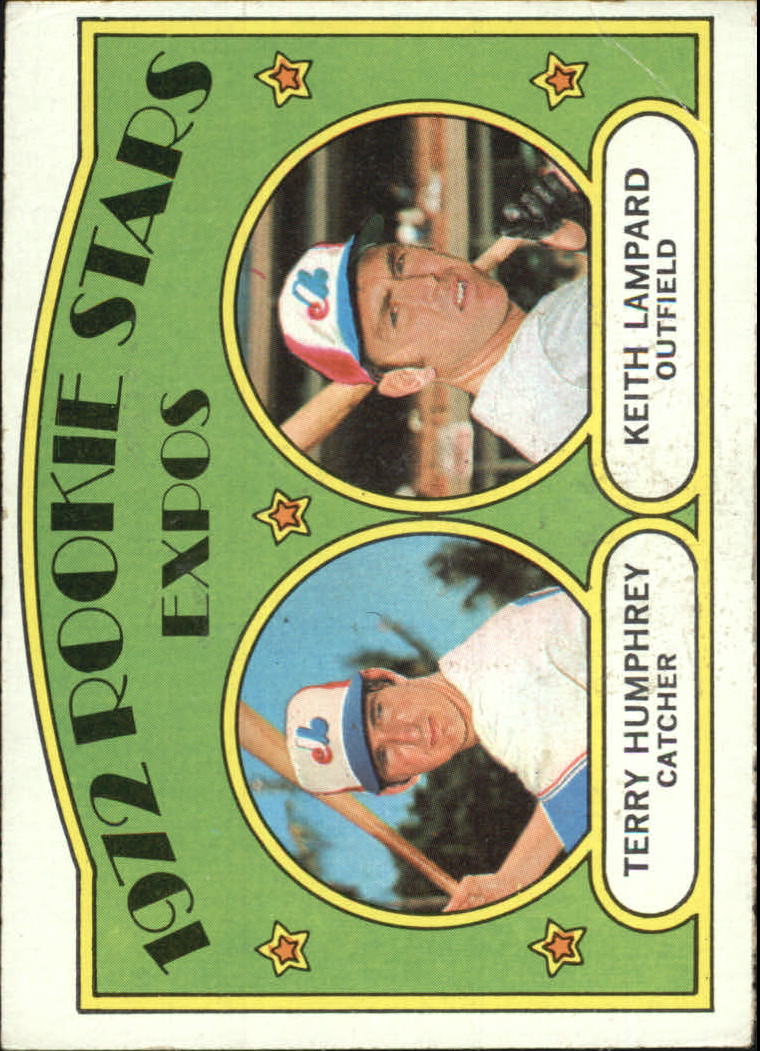 1972 Topps #489 Rookie Stars/Terry Humphrey RC/Keith Lampard - VG