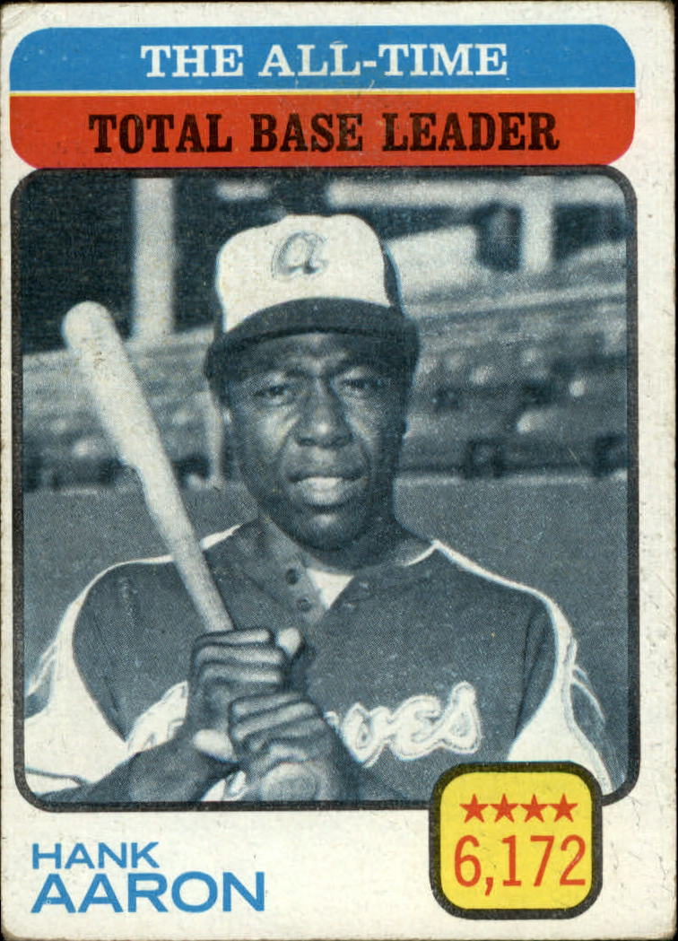 1973 Topps #473 Hank Aaron/All-Time Total Base Leader - VG - Card Shack ...