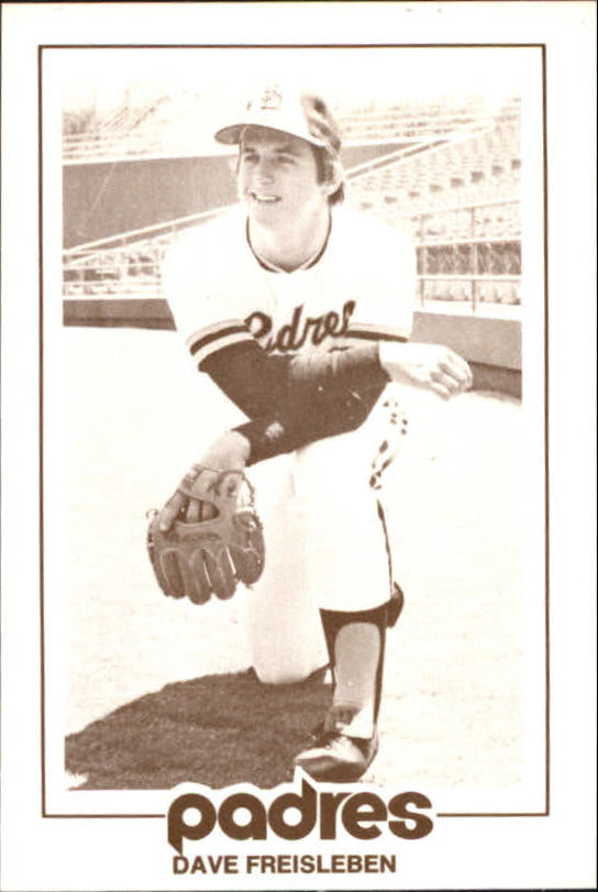 1977 Padres Schedule Cards #22B Dave Freisleben/Kneeling - NM