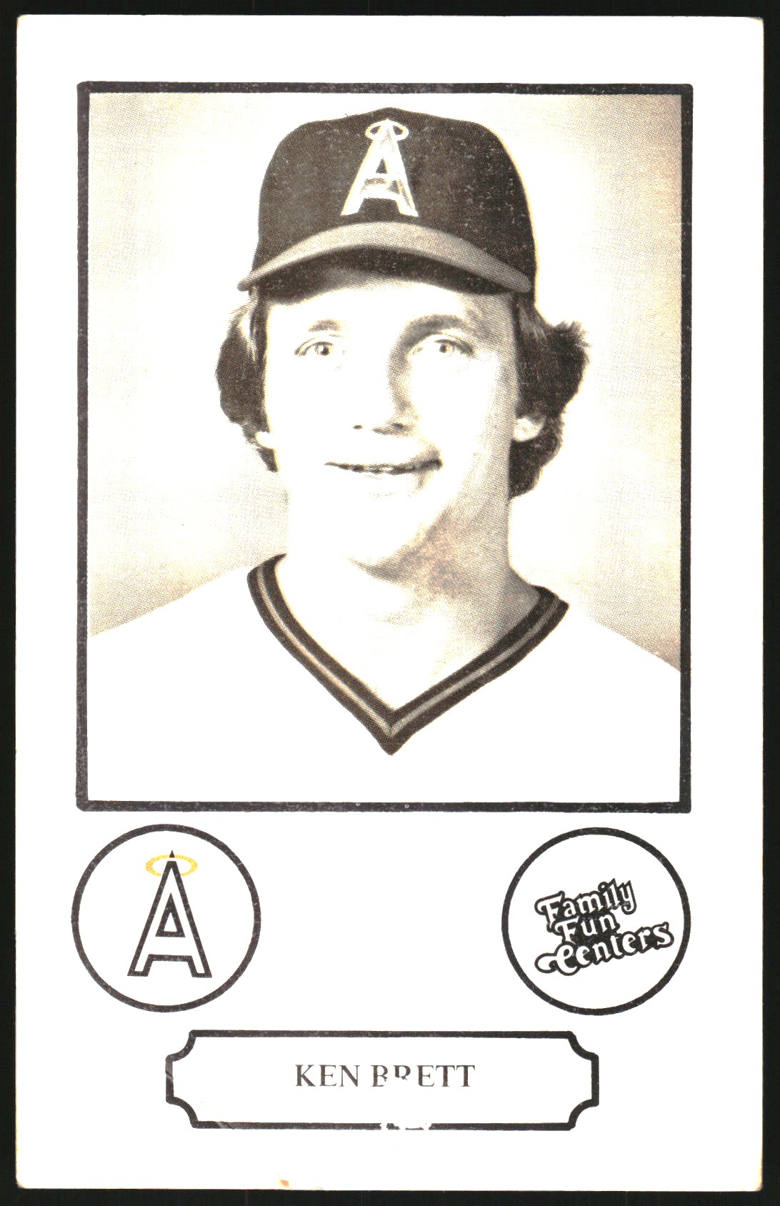 1978 Angels Family Fun Centers #5 Ken Brett - . Oversized. - VG