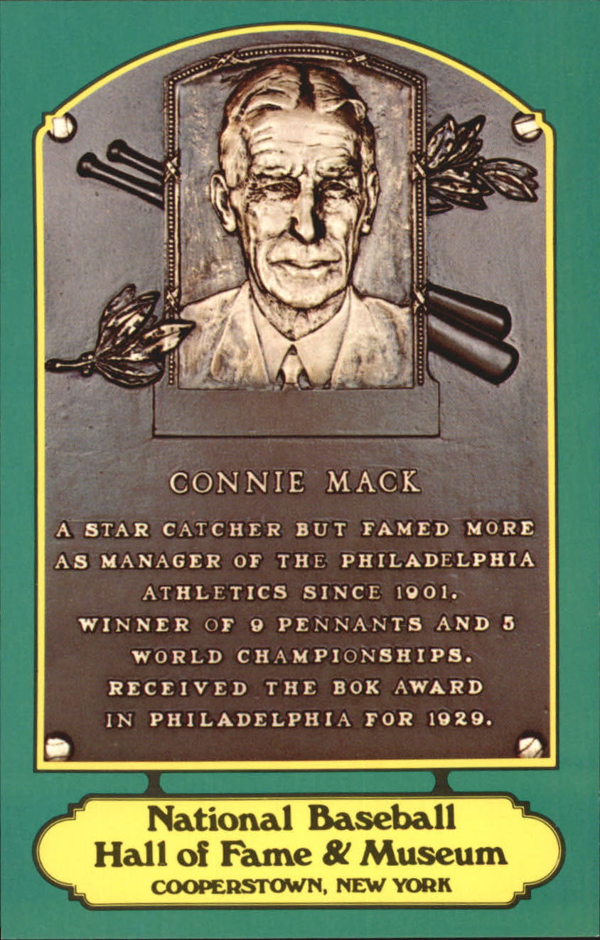 1978 Hall of Fame Plaque Postcards Dexter #33 Connie Mack - NM