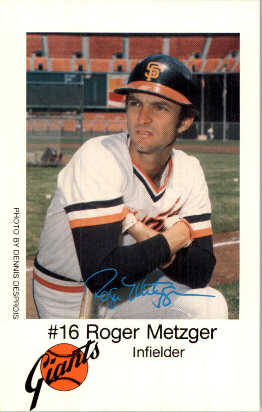 1979 Giants Police #16 Roger Metzger - . Oversized. - NM - Burbank ...