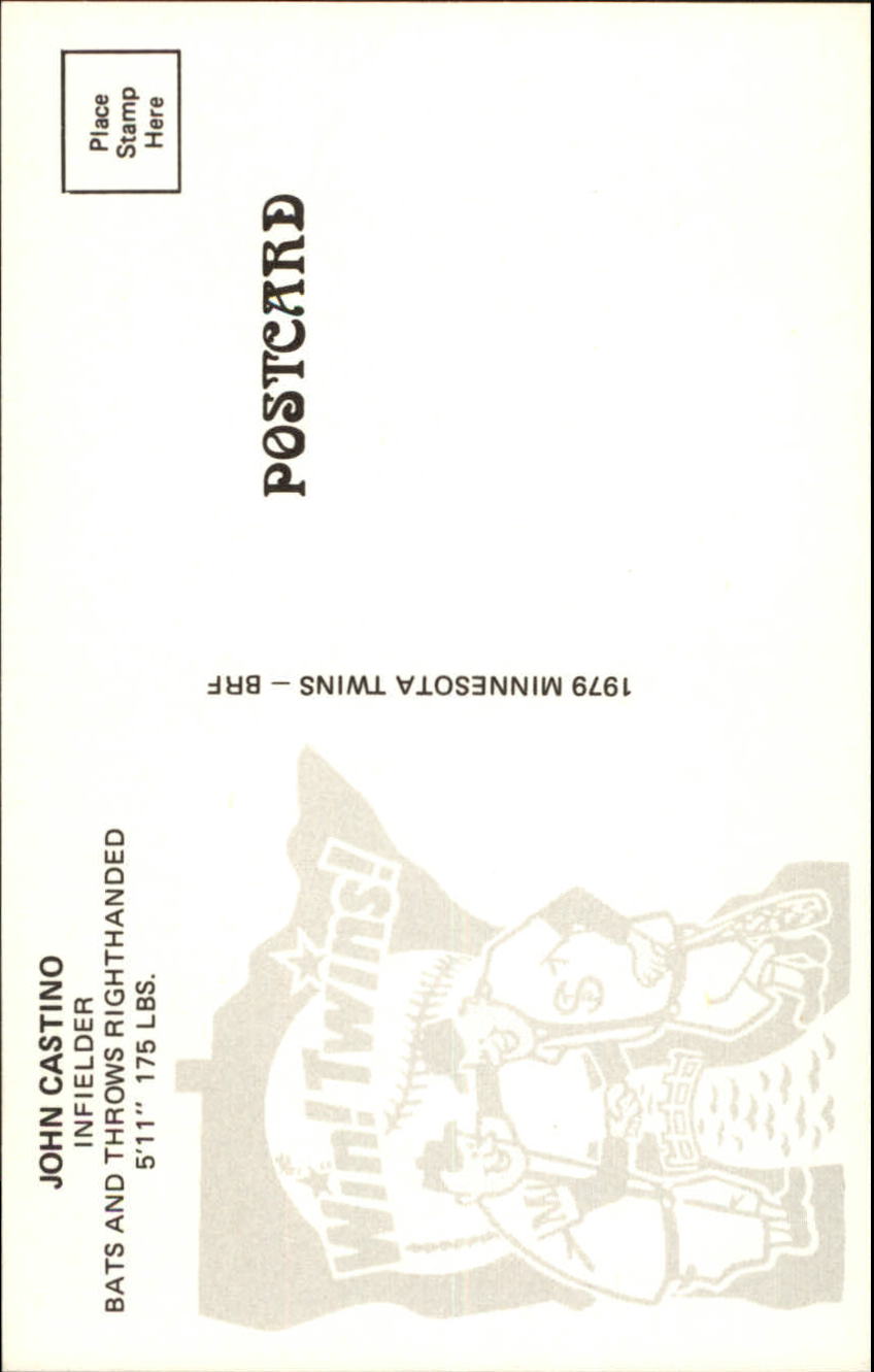 1979 Twins Frisz Postcards #3 John Castino - NM