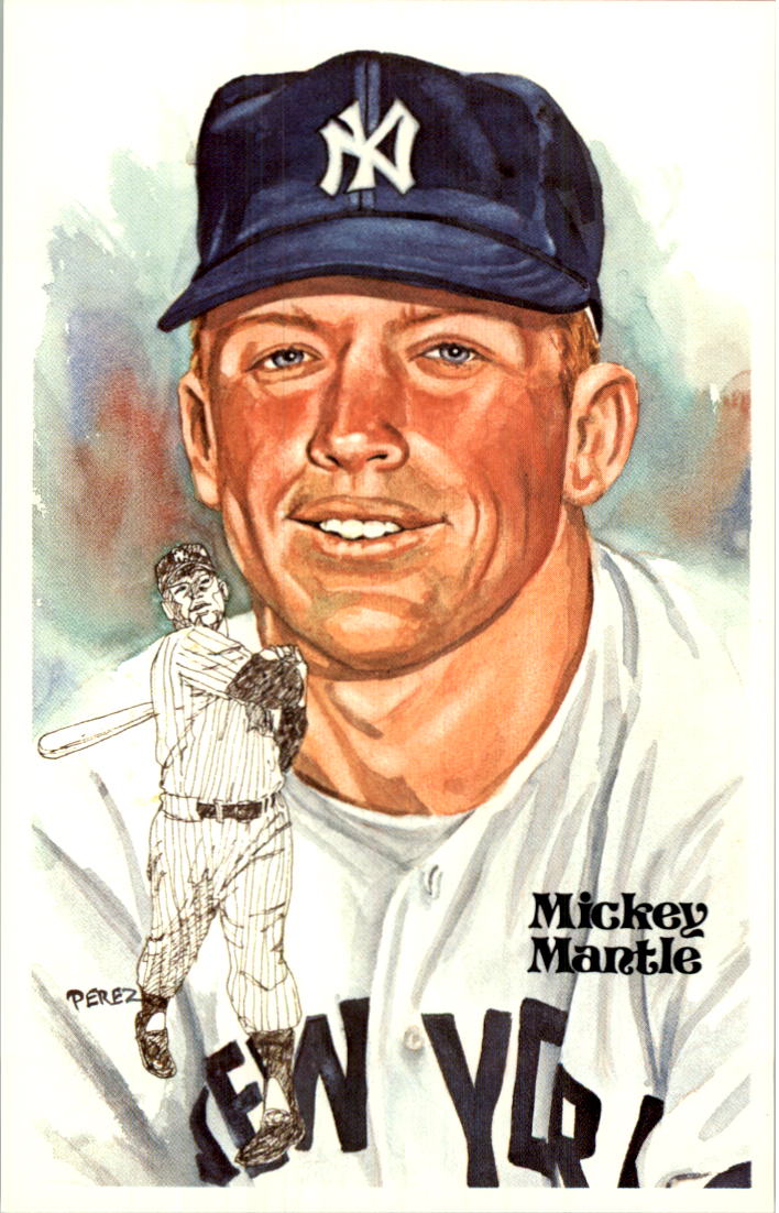 1980-02 Perez-Steele Hall of Fame Postcards #145 Mickey Mantle ...