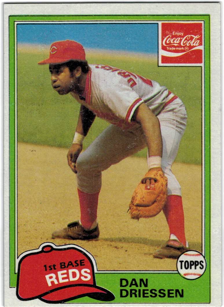 1981 Coke Team Sets #40 Dan Driessen - ( Reds #4 ) - NM-MT - The Dugout ...