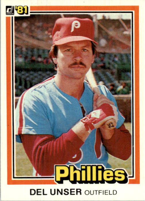1981 Donruss #164B Del Unser P2/Batting record on back/corrected - NM