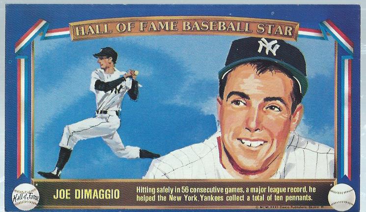 1982 Davco Hall of Fame Boxes #5 Joe DiMaggio - NM - AU Sports ...