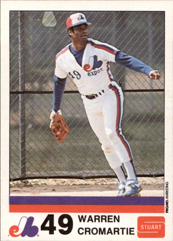 1983 Expos Stuart #18 Warren Cromartie - NM-MT
