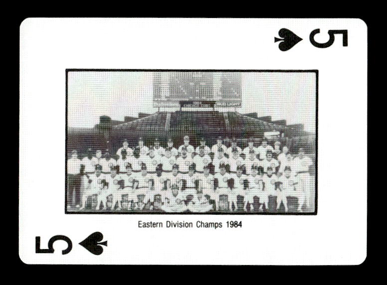 1984 Cubs Brickhouse Playing Cards #5S Eastern Division Champs 1984 ...