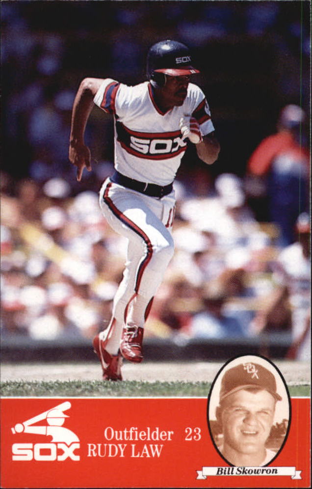1985 White Sox Coke #23 Rudy Law/Bill Skowron - NM