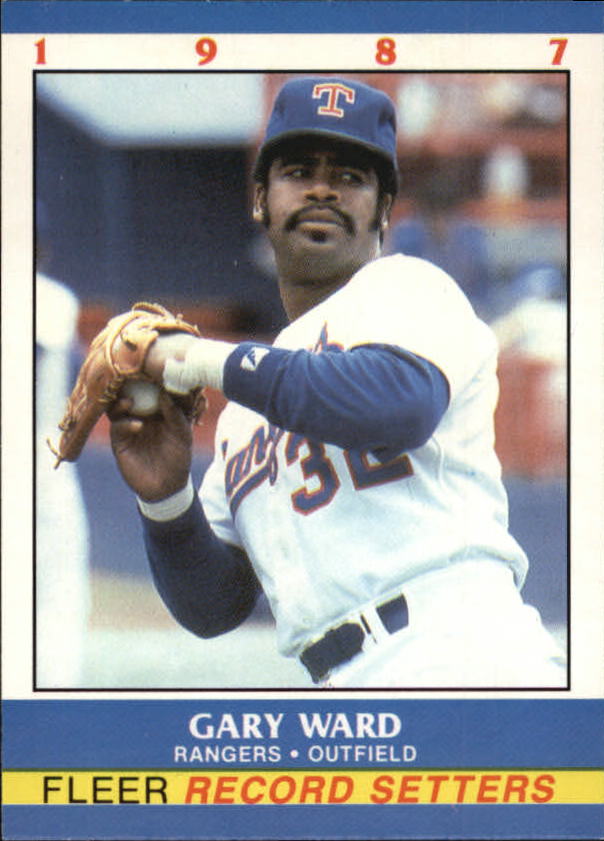 1987 Fleer Record Setters #40 Gary Ward - NM-MT