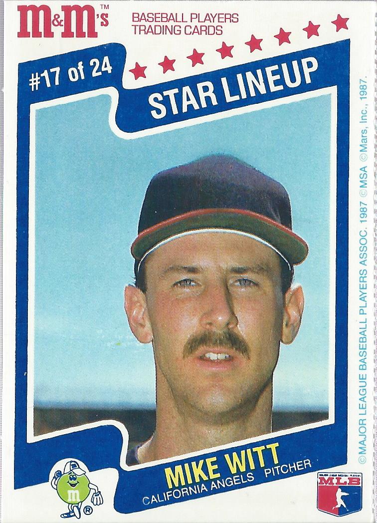 1987 M and M's Star Lineup #17 Mike Witt - NM-MT