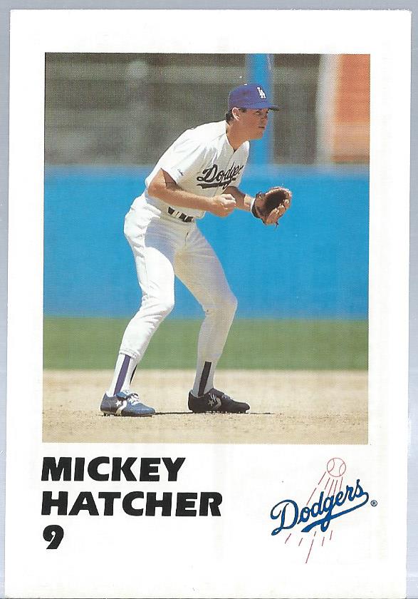 1988 Dodgers Police #9 Mickey Hatcher - NM-MT
