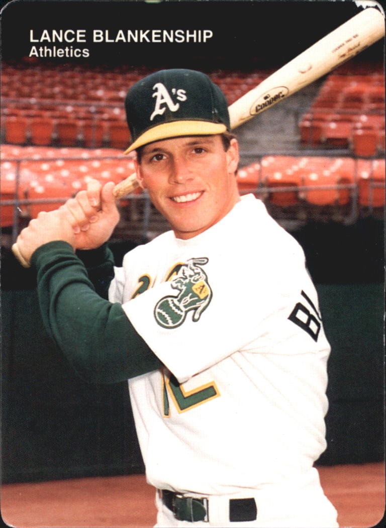 1990 A's Mother's #21 Lance Blankenship - NM-MT