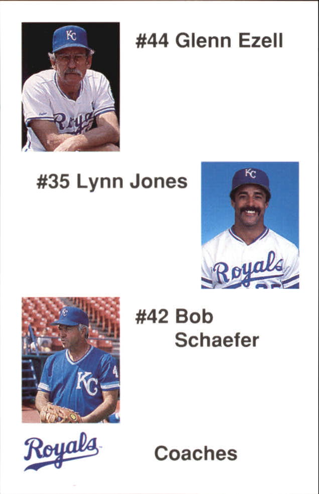 1991 Royals Police #26 Coaches/Glenn Ezell/Lynn Jones/Bob Schaefer - NM ...
