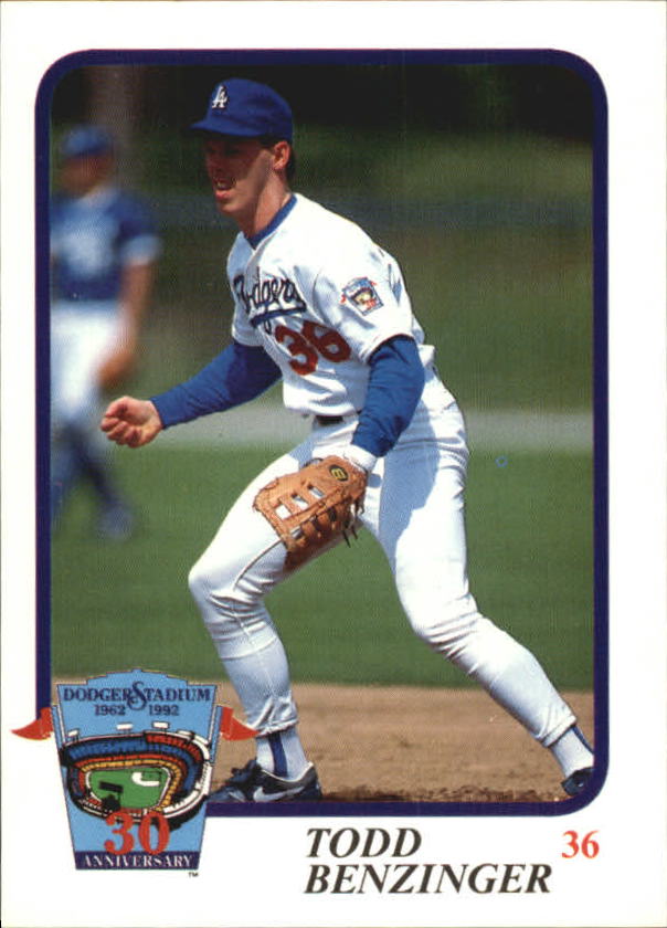 1992 Dodgers Police #36 Todd Benzinger - NM-MT - Burbank Sportscards ...
