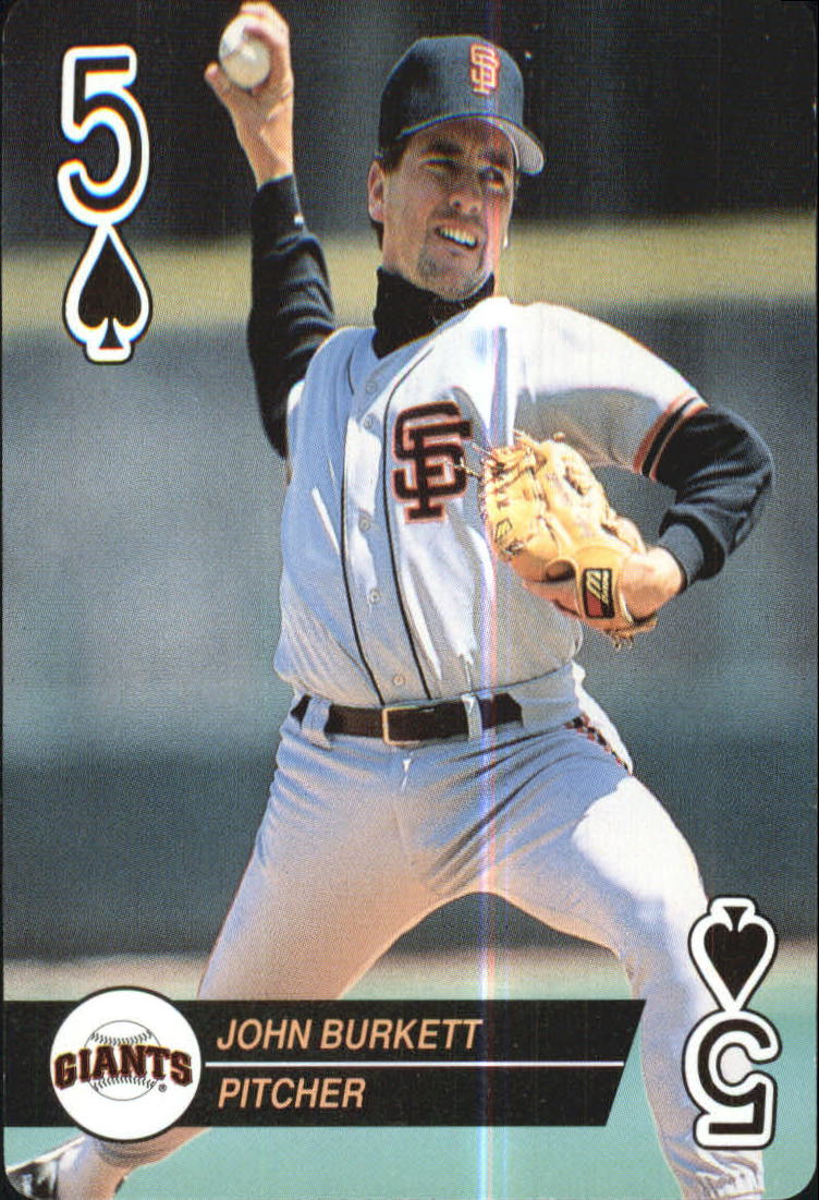 1994 U.S. Playing Cards Aces #5S John Burkett - NM-MT