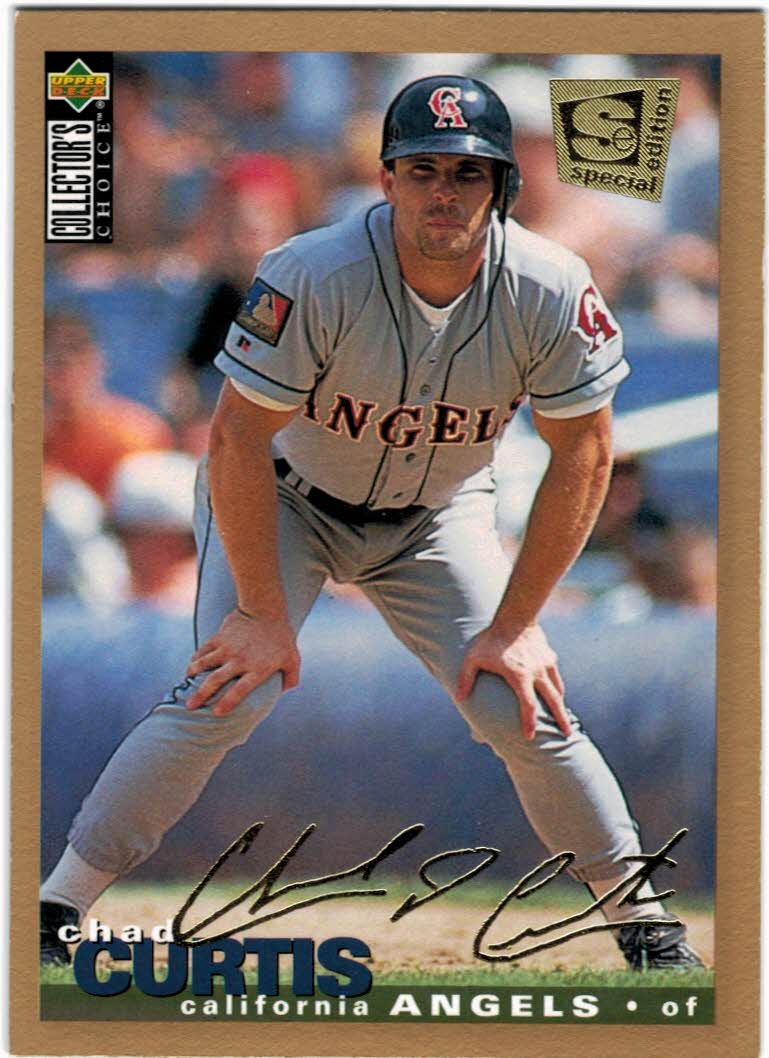1995 Collector's Choice SE Gold Signature #32 Chad Curtis - NM-MT
