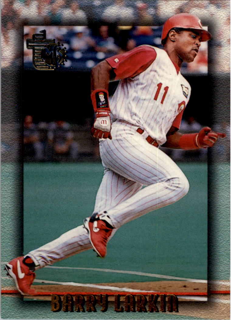 1995 Topps Embossed #129 Barry Larkin - NM-MT