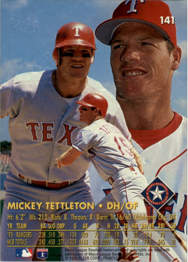 1996 Ultra Gold Medallion #141 Mickey Tettleton - NM-MT