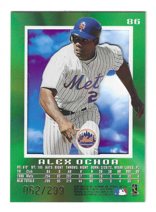1997 E-X2000 Credentials #87 Alex Ochoa - NM-MT