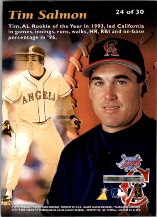 1997 Pinnacle Mint Bronze #24 Tim Salmon - NM-MT