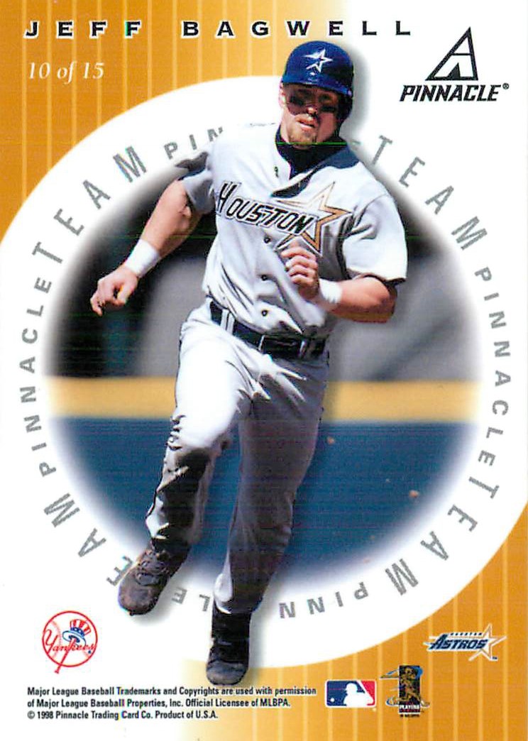 1998 Pinnacle Plus Team Pinnacle #10 Tino Martinez/Jeff Bagwell - NM-MT