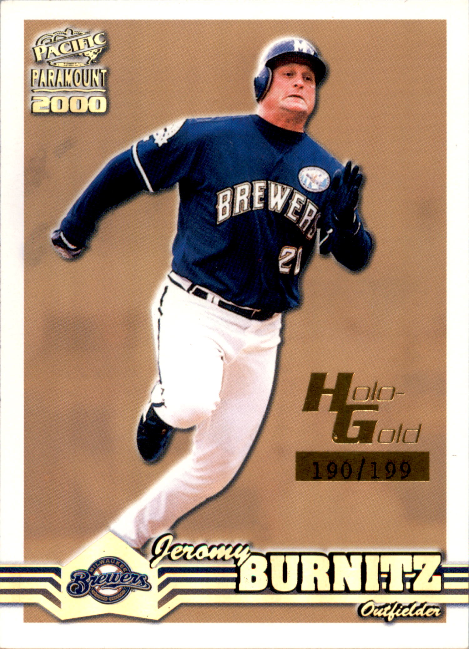 2000 Paramount Holographic Gold #127 Jeromy Burnitz - NM-MT+