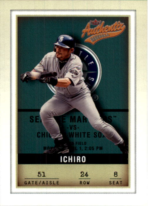 2002 Fleer Authentix #24 Ichiro Suzuki - NM-MT 2002 Fleer Authentix #24 Ichiro Suzuki - NM-MT