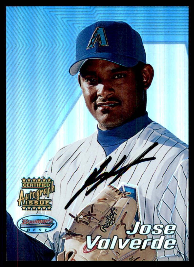2002 Bowman's Best #92 Jose Valverde AU A RC - NM-MT