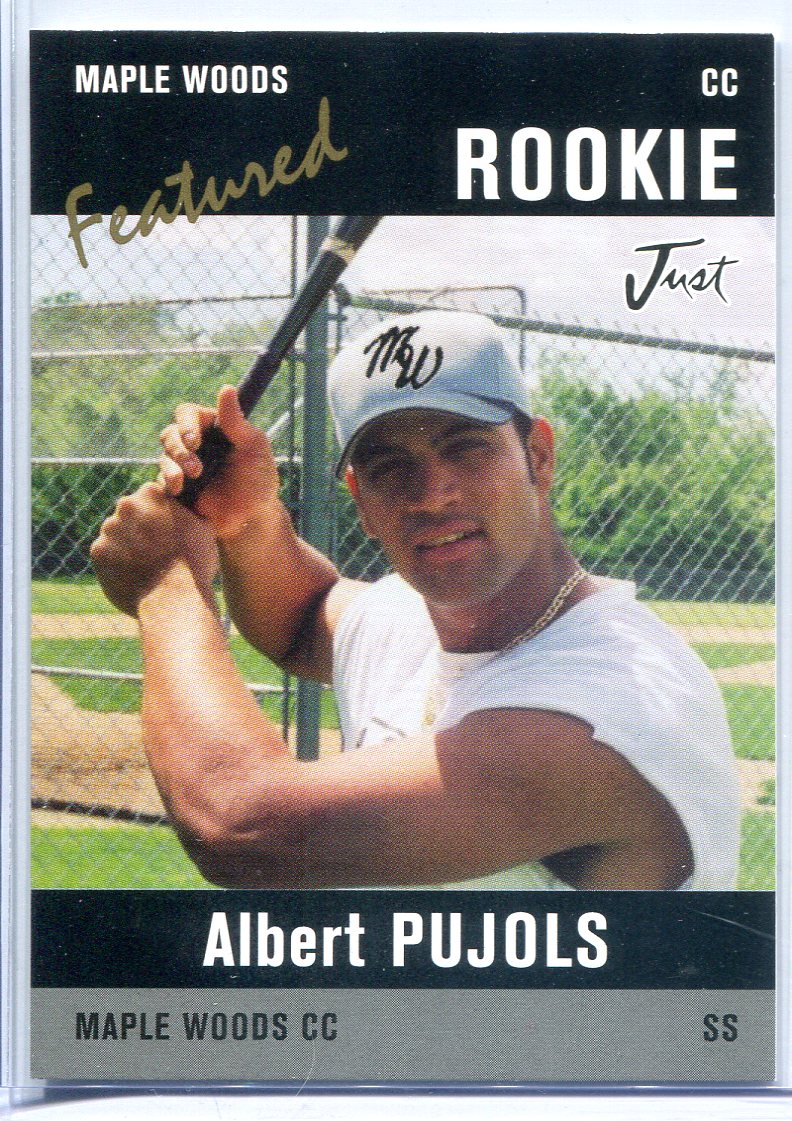 2004 Just Featured Preview Pujols Black #AP1 Albert Pujols Maple Woods - NM-MT