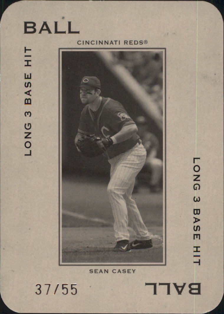 2005 Throwback Threads Polo Grounds 55 BALL Long 3 #63 Sean Casey - NM-MT