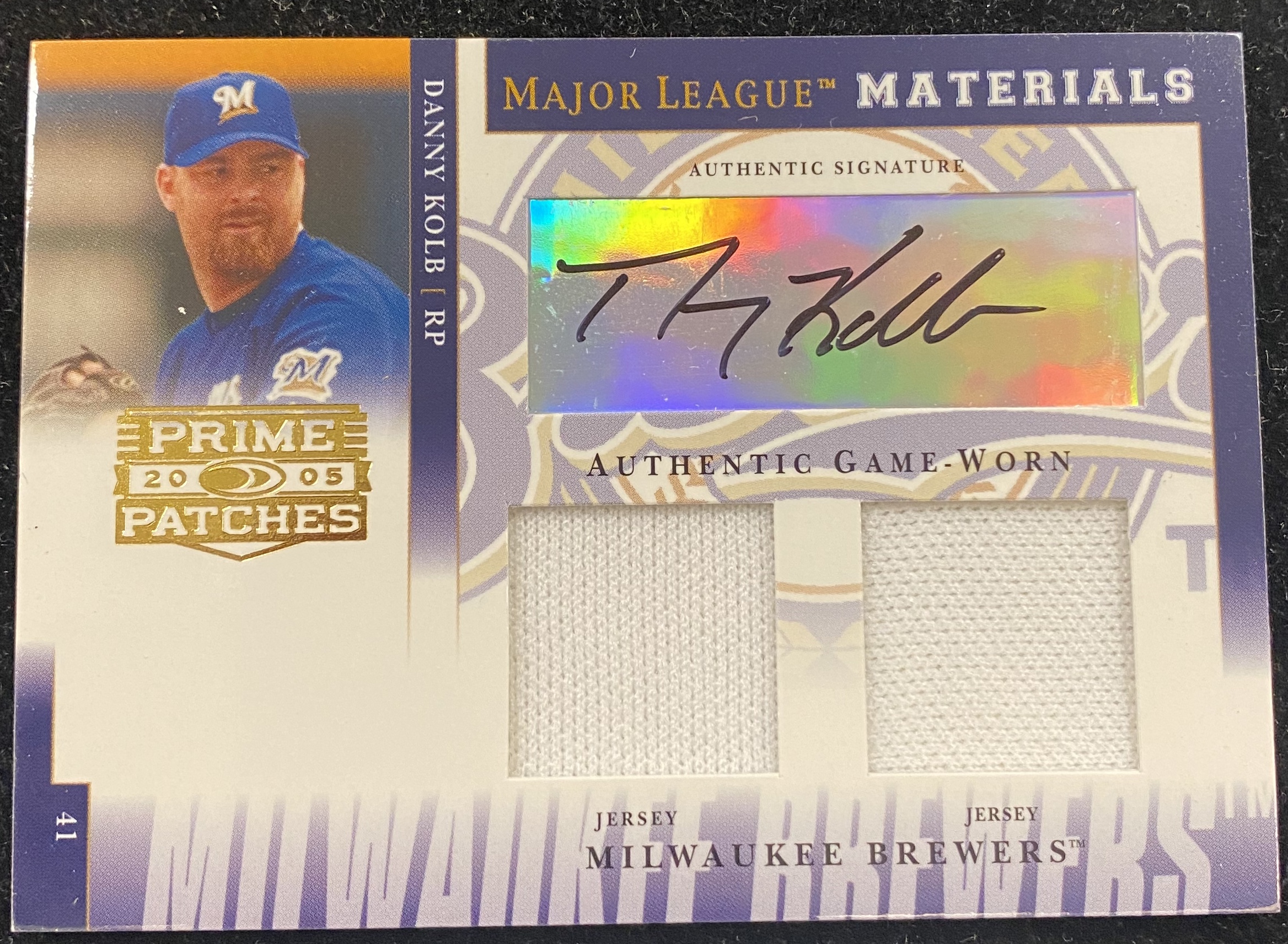 2005 Prime Patches Major League Materials Autograph Double Swatch #5 ...