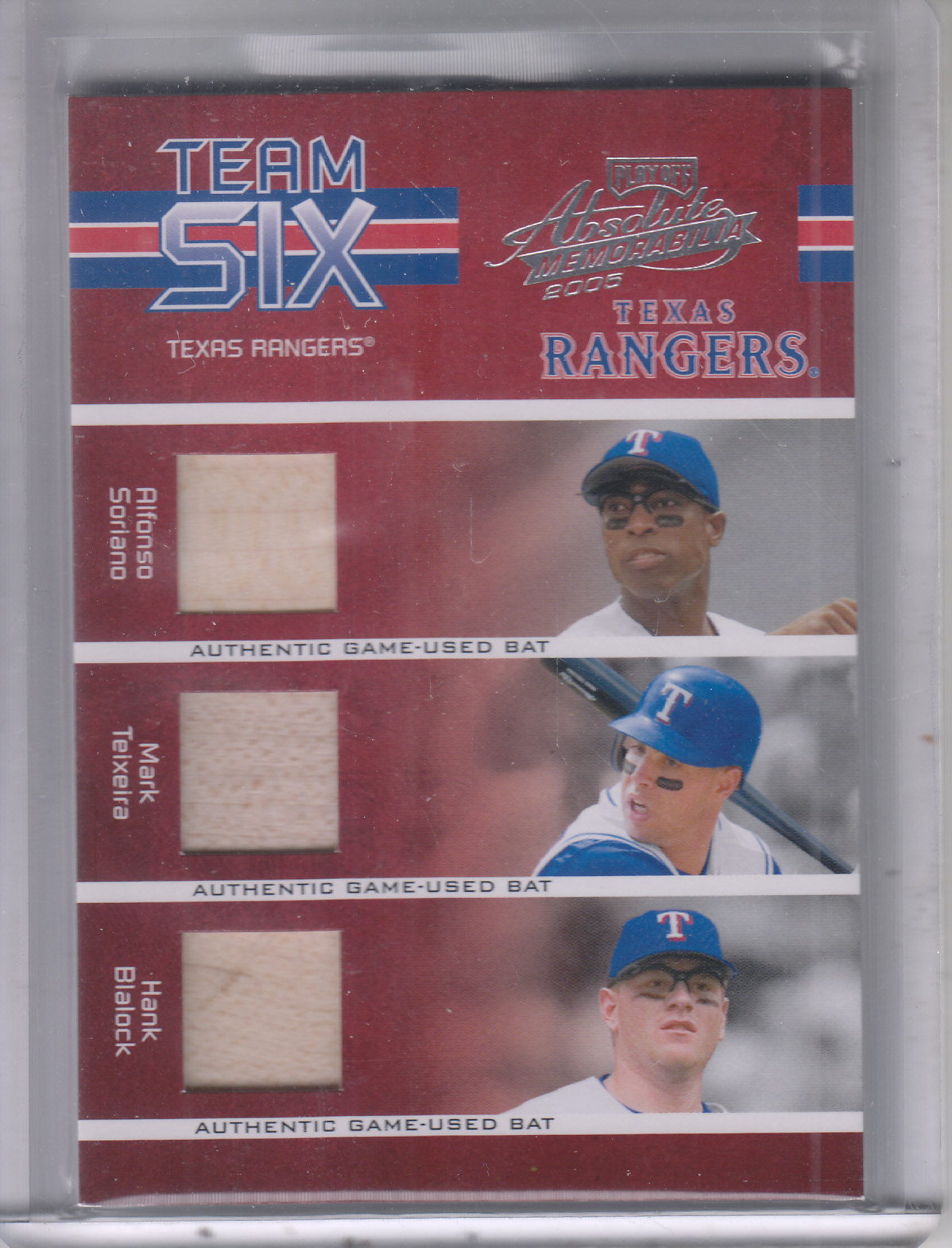 2005 Absolute Memorabilia Team Six Swatch Single #TS56 Texas Rangers ...