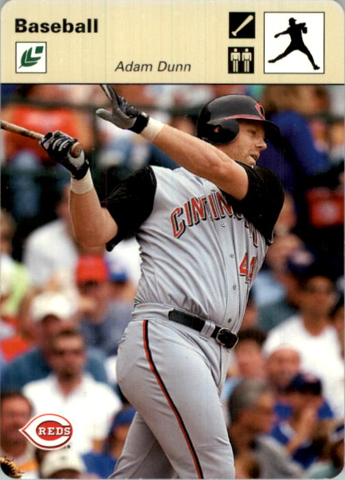 2005 Leaf Sportscasters 15 Beige Throwing-Bat #1 Adam Dunn - NM-MT