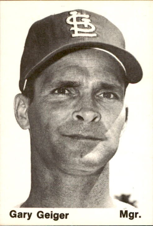 1972 Cedar Rapids Cardinals TCMA #17 Gary Geiger - NM