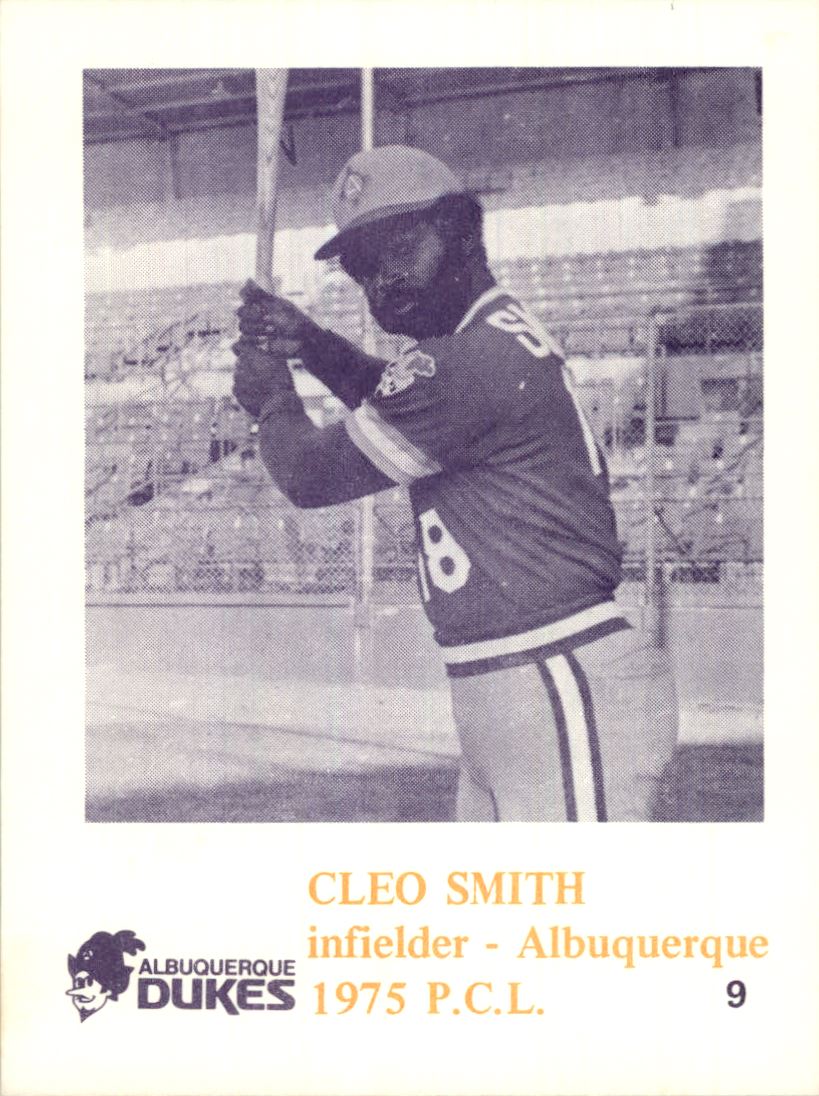 1975 Albuquerque Dukes Caruso #9 Cleo Smith - . Oversized. - NM-MT