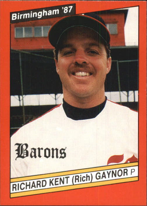 1987 Birmingham Barons Best #11 Richard Kent Gaynor - NM-MT - Burbank ...