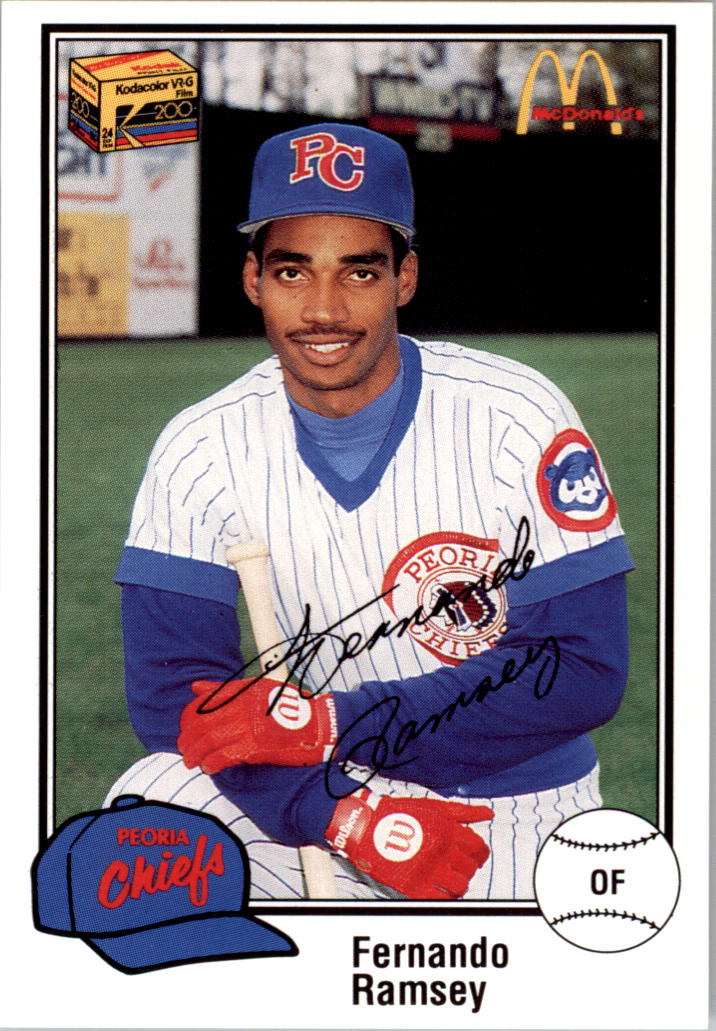 1989 Peoria Chiefs Team Issue #25 Fernando Ramsey - NM-MT 1989 Peoria Chiefs Team Issue #25 Fernando Ramsey - NM-MT