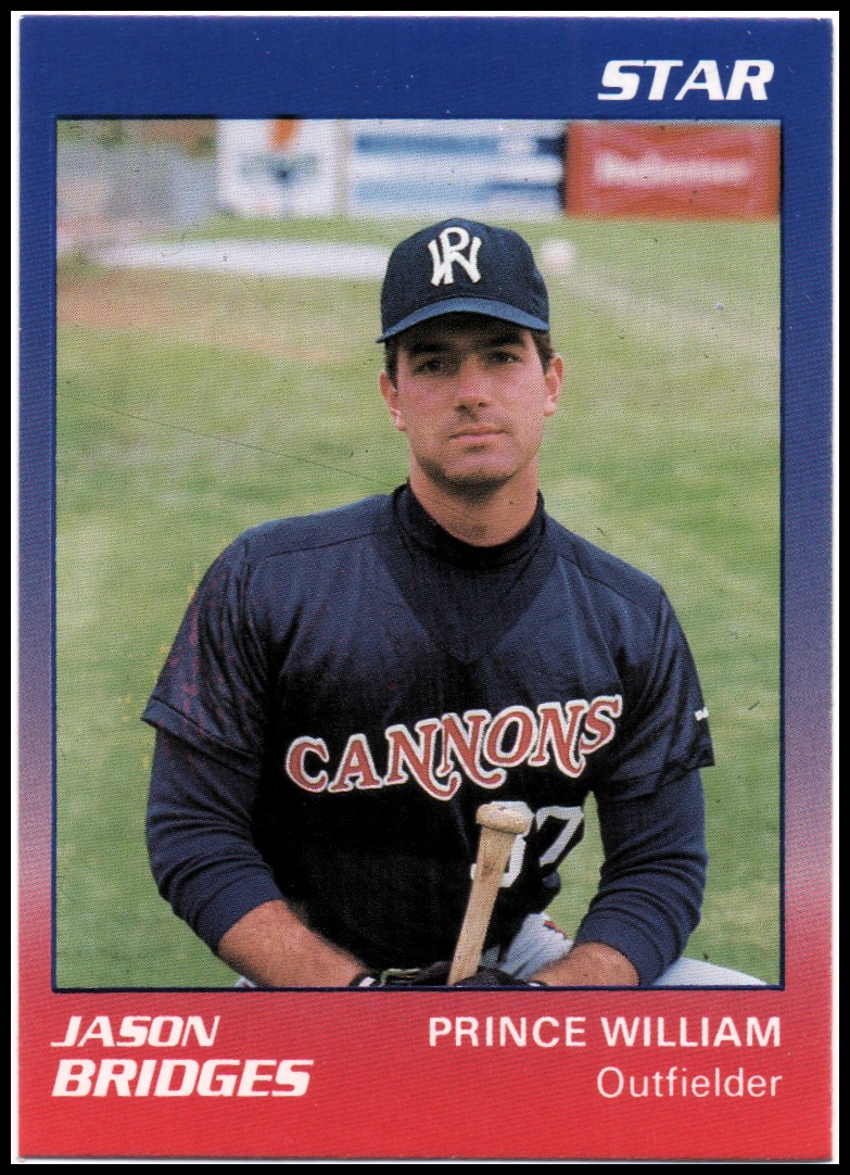1989 Prince William Cannons Star #1 Jason Bridges - NM-MT