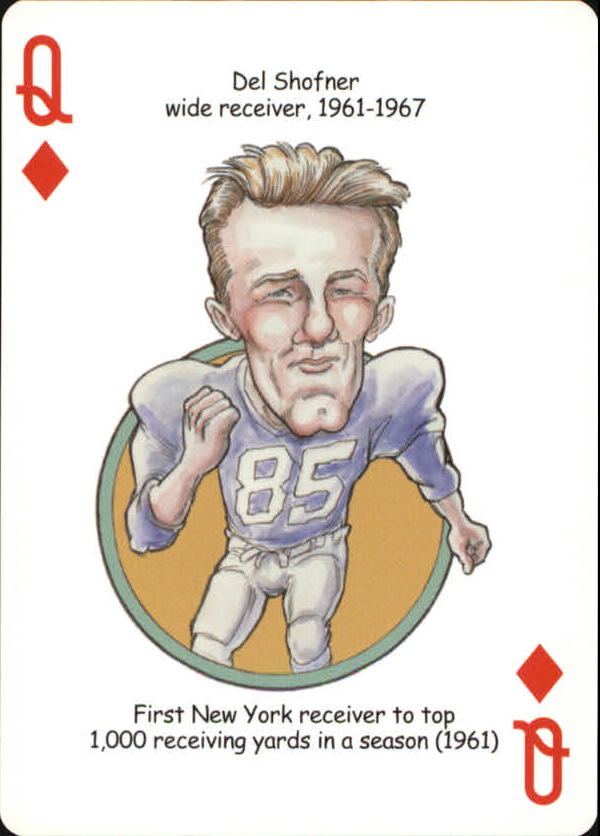 Football Hero Decks New York Giants #QD Del Shafner - NM-MT