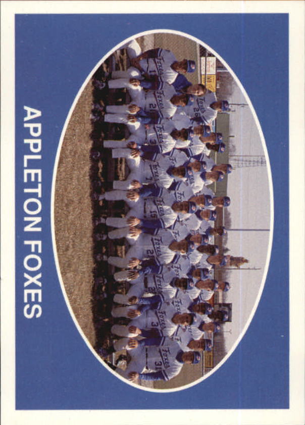 1990 Appleton Foxes Box Scores #1 Checklist Card - NM-MT