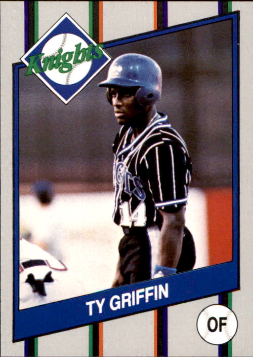 1990 Charlotte Knights Team Issue #14 Ty Griffin - NM
