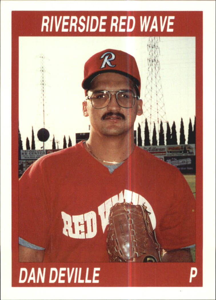 1990 Riverside Red Wave Cal League Cards #15 Dan Deville - NM-MT