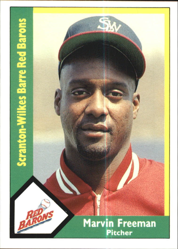 1990 Scranton Red Barons CMC #2 Marvin Freeman - NM-MT
